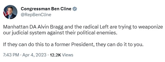By all means, Congressman – Cline Watch